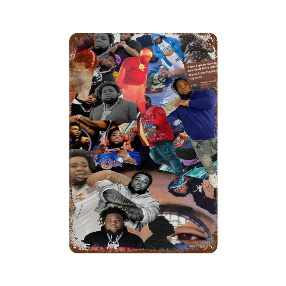 Vintage Tin Signs Rod Wave Retro Metal Sign Retro Garage Poster Bar ...