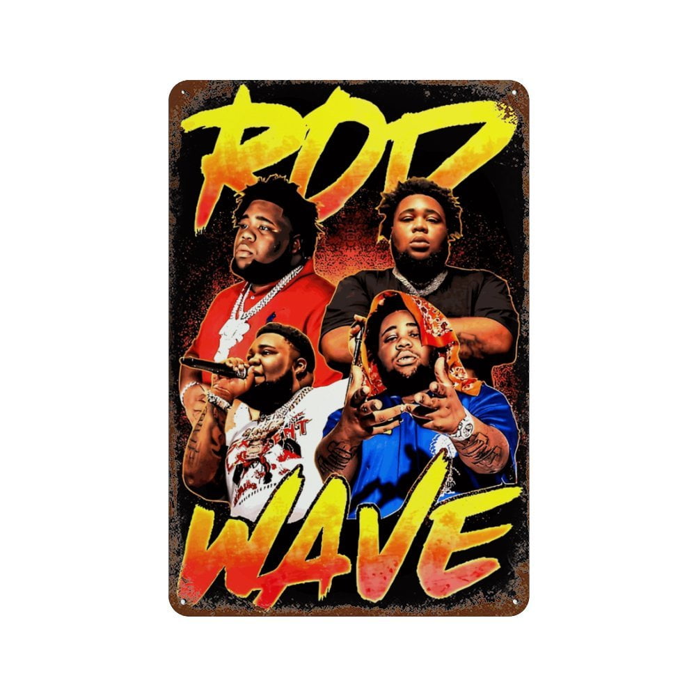 Vintage Tin Signs Rod Wave Retro Metal Sign Retro Garage Poster Bar ...