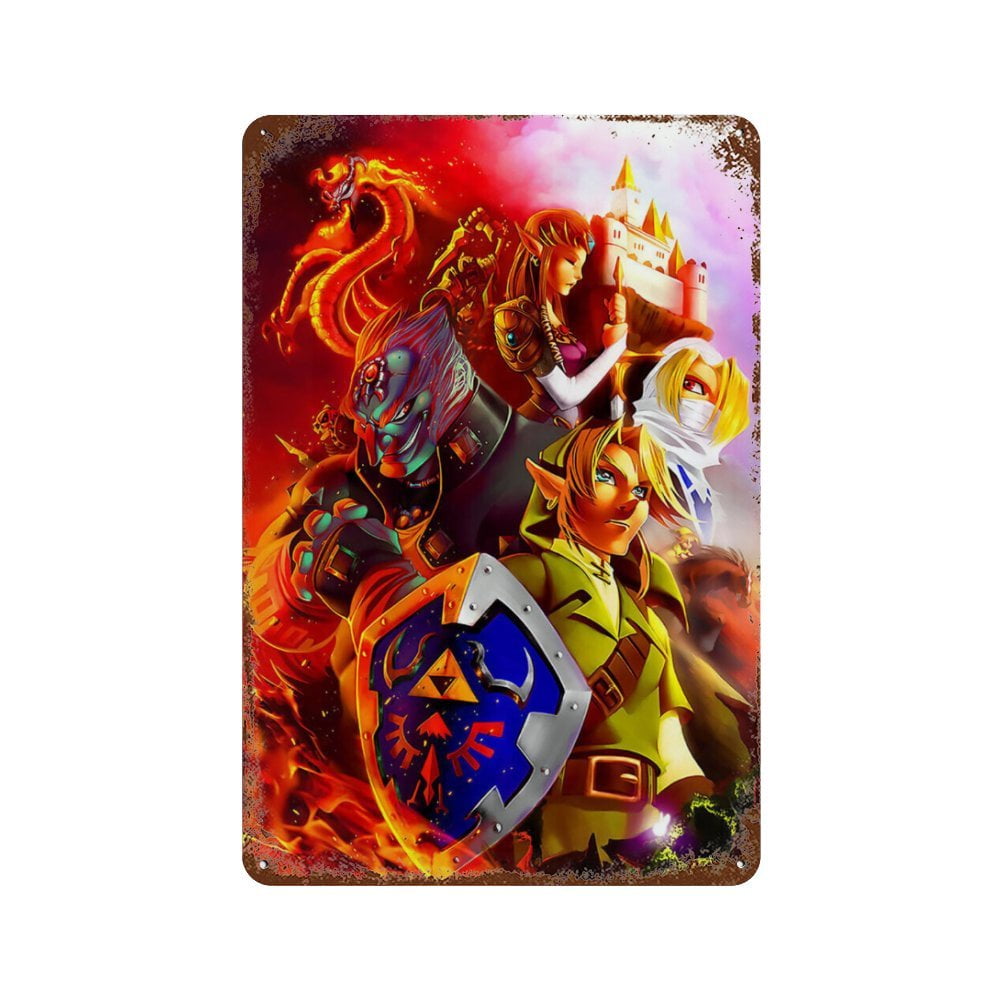 Vintage Tin Signs The Legend of Zelda Retro Metal Sign Retro Garage ...
