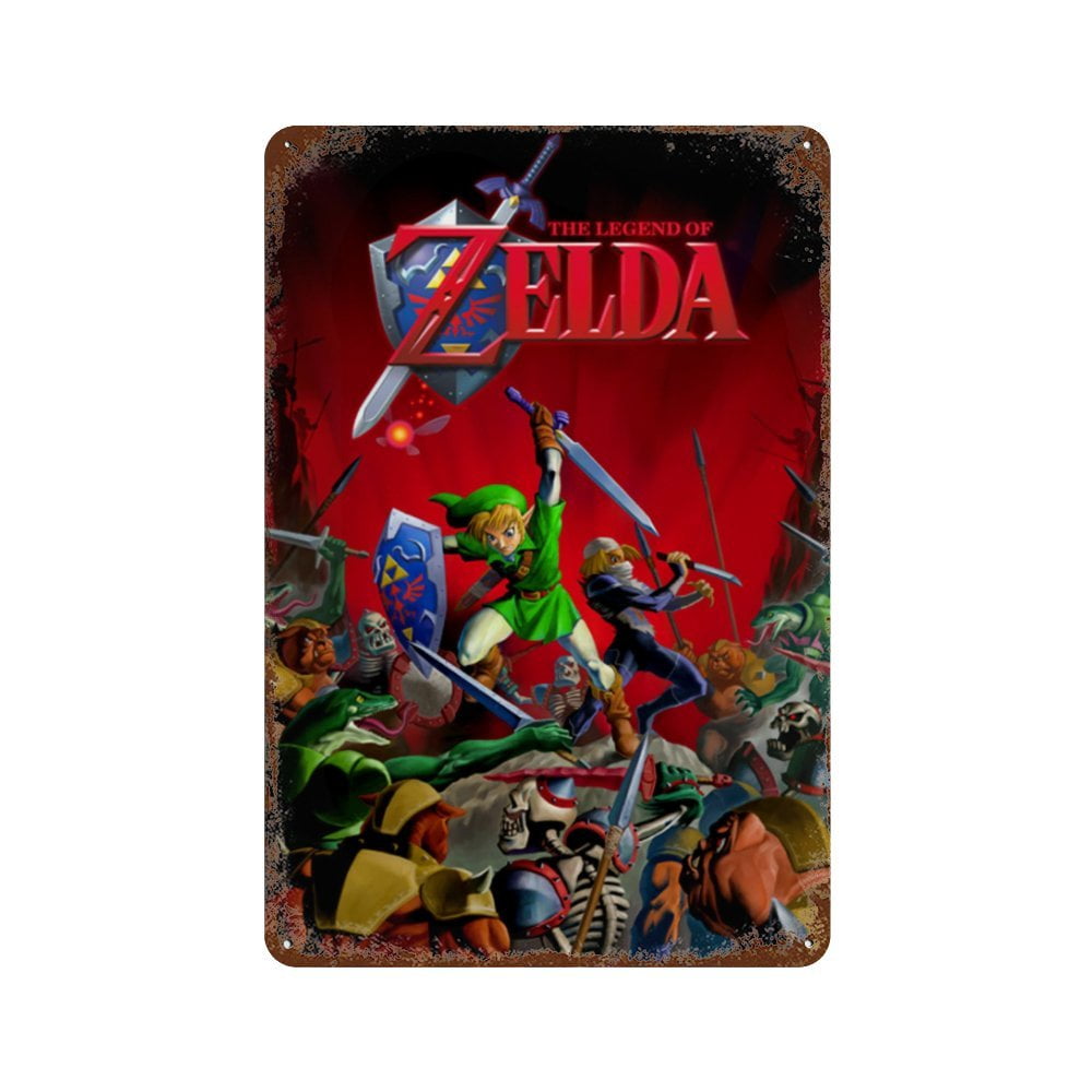 Vintage Tin Signs The Legend of Zelda Retro Metal Sign Retro Garage ...