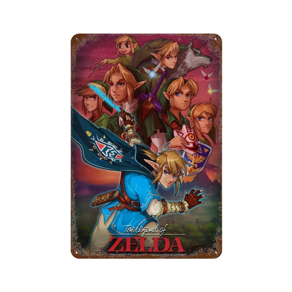Vintage Tin Signs The Legend of Zelda Retro Metal Sign Retro Garage ...