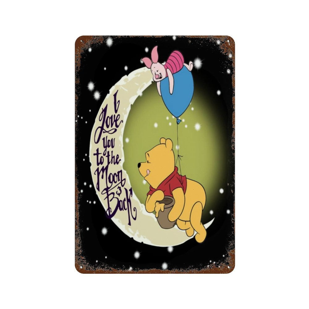 Vintage Tin Signs Winnie The Pooh Retro Metal Sign Retro Garage Poster ...