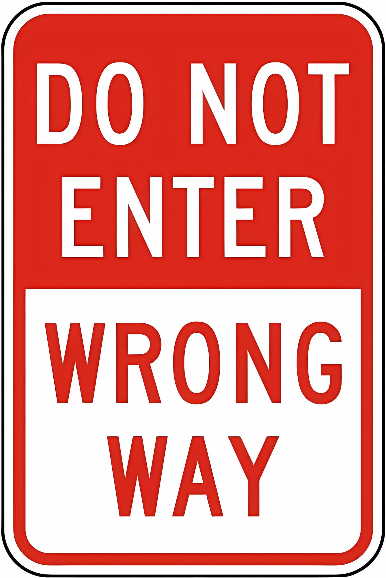 Vintage Tin Warning Sign Do Not Enter Wrong Way - 8"x12" Safety Sign ...