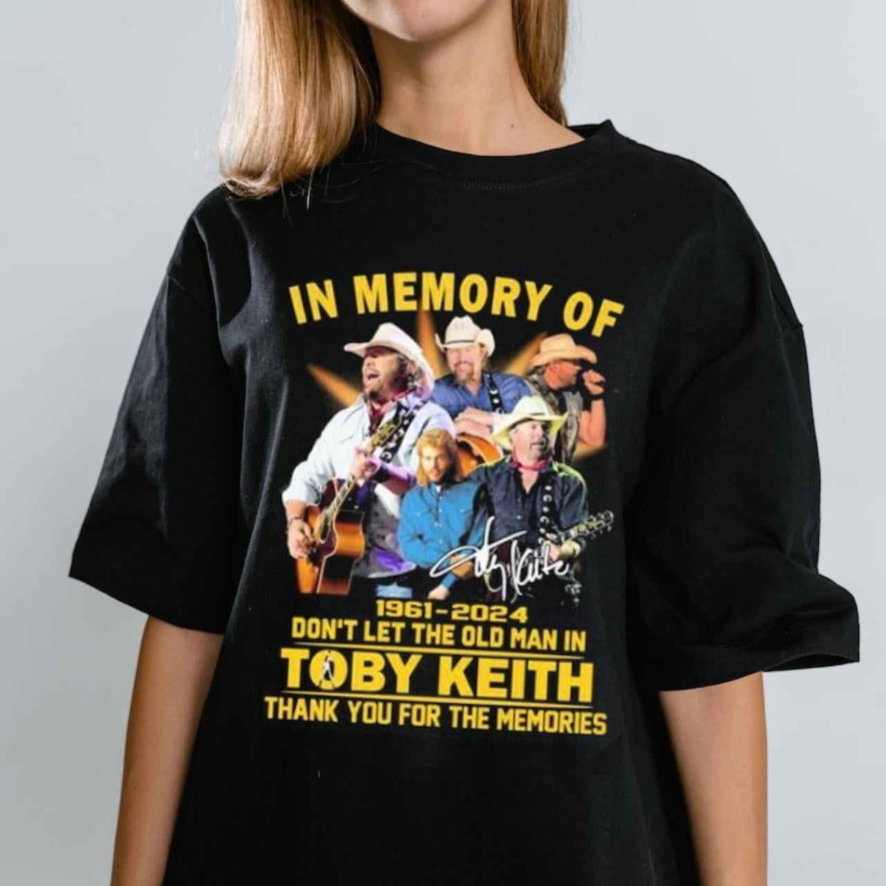 Vintage Toby Keith in Memory Of 1961-2024 T-shirt, Don't Let The Old ...