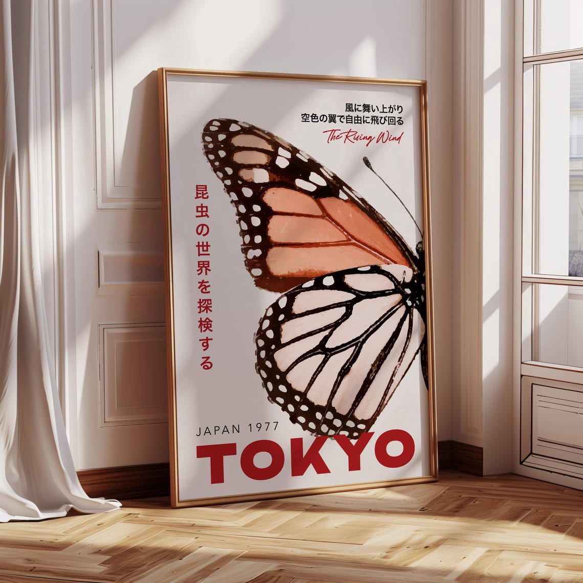 Vintage Tokyo Butterfly Poster – Japanese Monarch Art Print, Retro ...