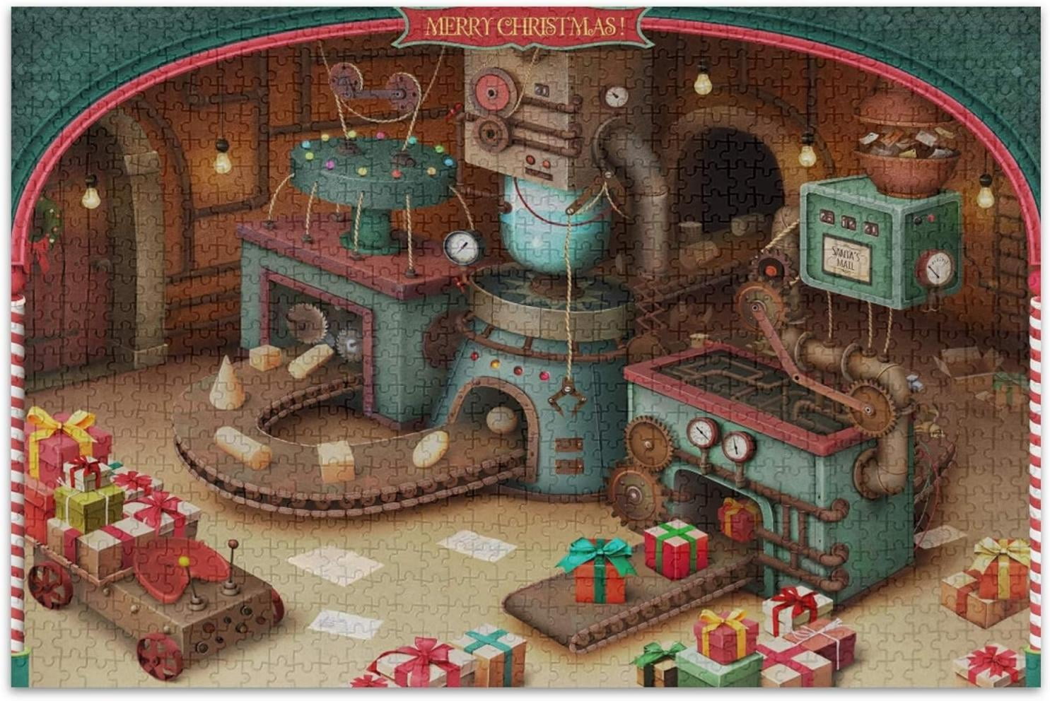 Vintage Toy Factory for Christmas Jigsaw Puzzle 500 Pieces Wooden ...