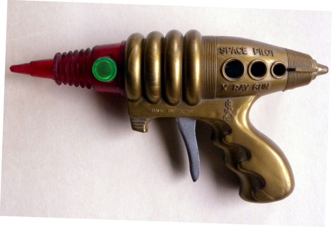 Vintage Toy Ray Guns Poster Metal Print 12In x 16In 12x16 Multi-Color ...