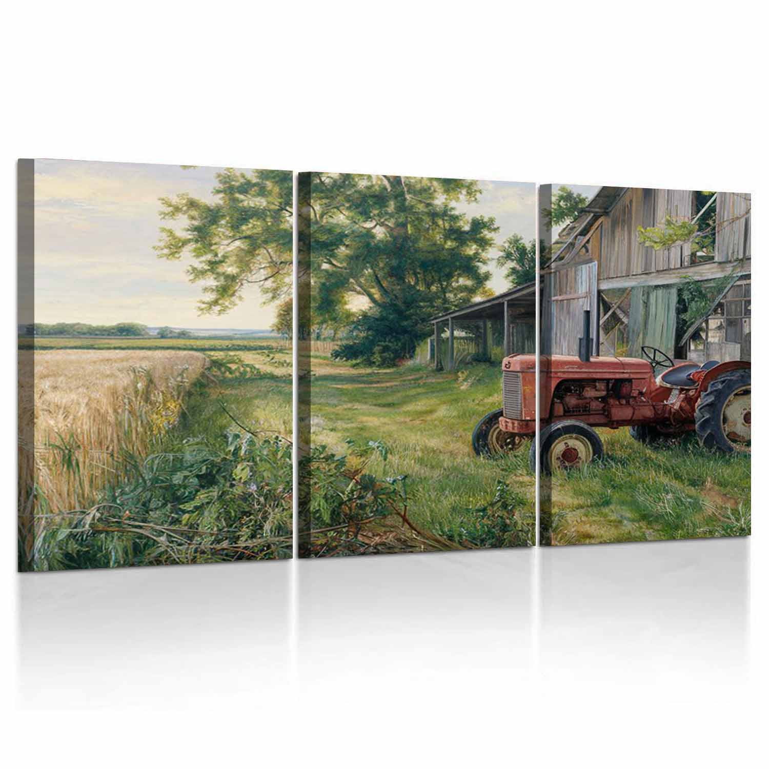 Vintage Tractor Canvas Wall Art Print for Bedroom Living Room Home ...