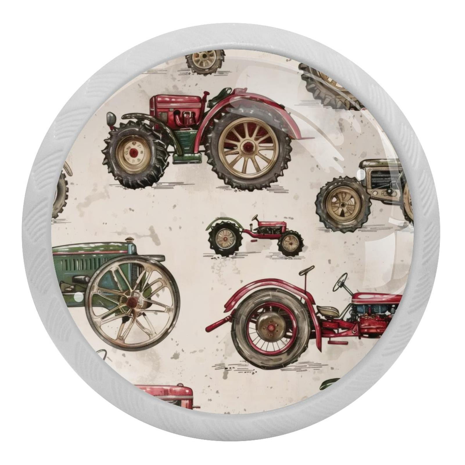 Vintage Tractors Farm Machinery Crystal Glass Drawer Knob Pull ...