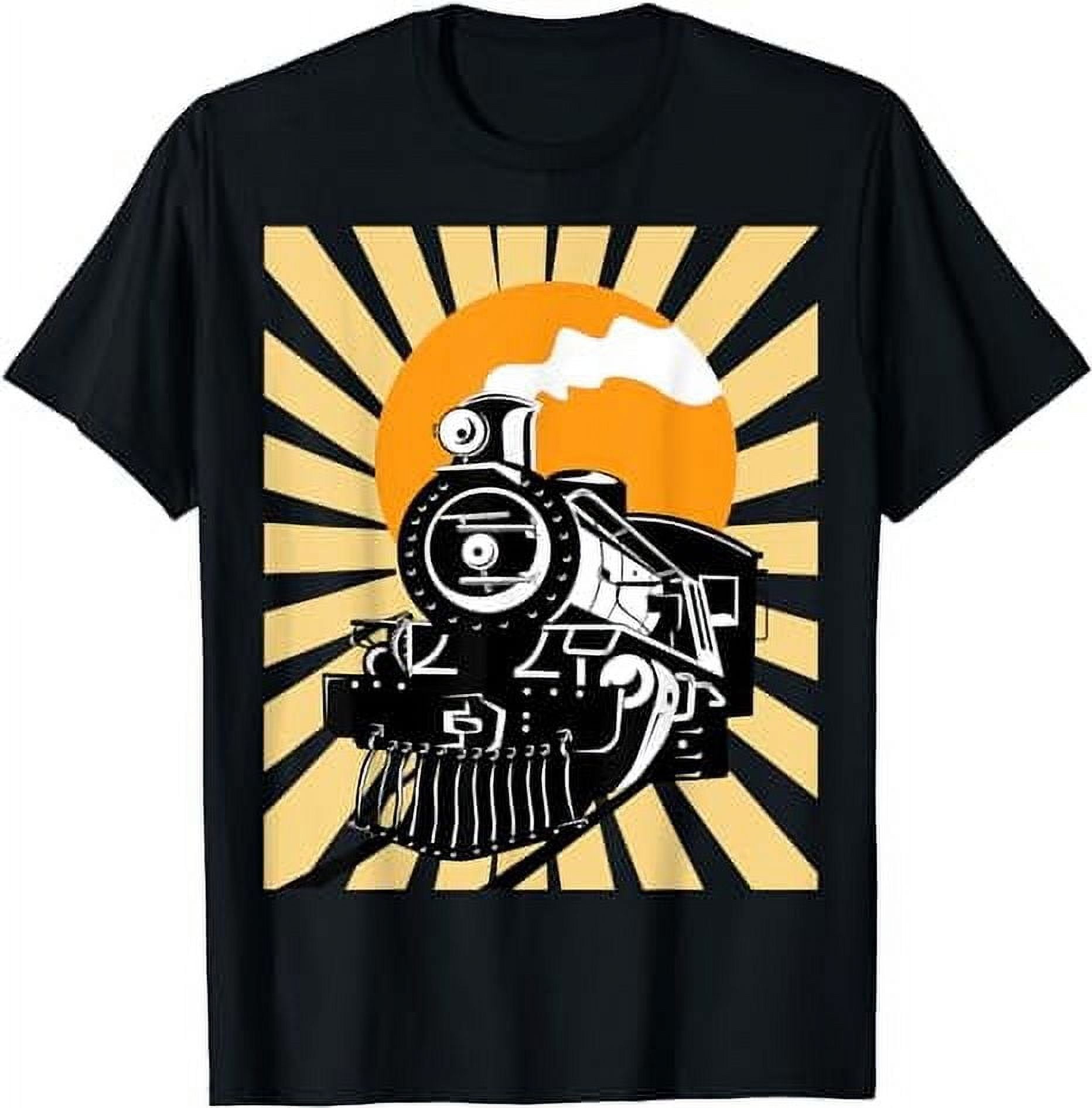 Vintage Train Shirt - Steam Locomotive T-Shirt - Walmart.com