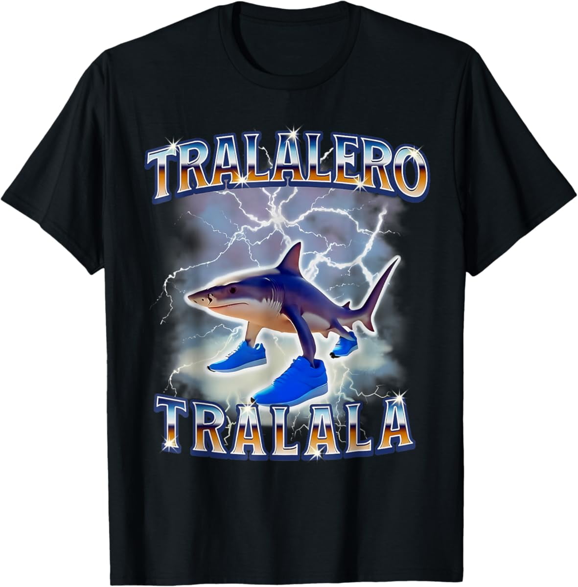 Vintage Tralalero Tralala Bootleg Brainrot Italian Brainrot T-Shirt S ...