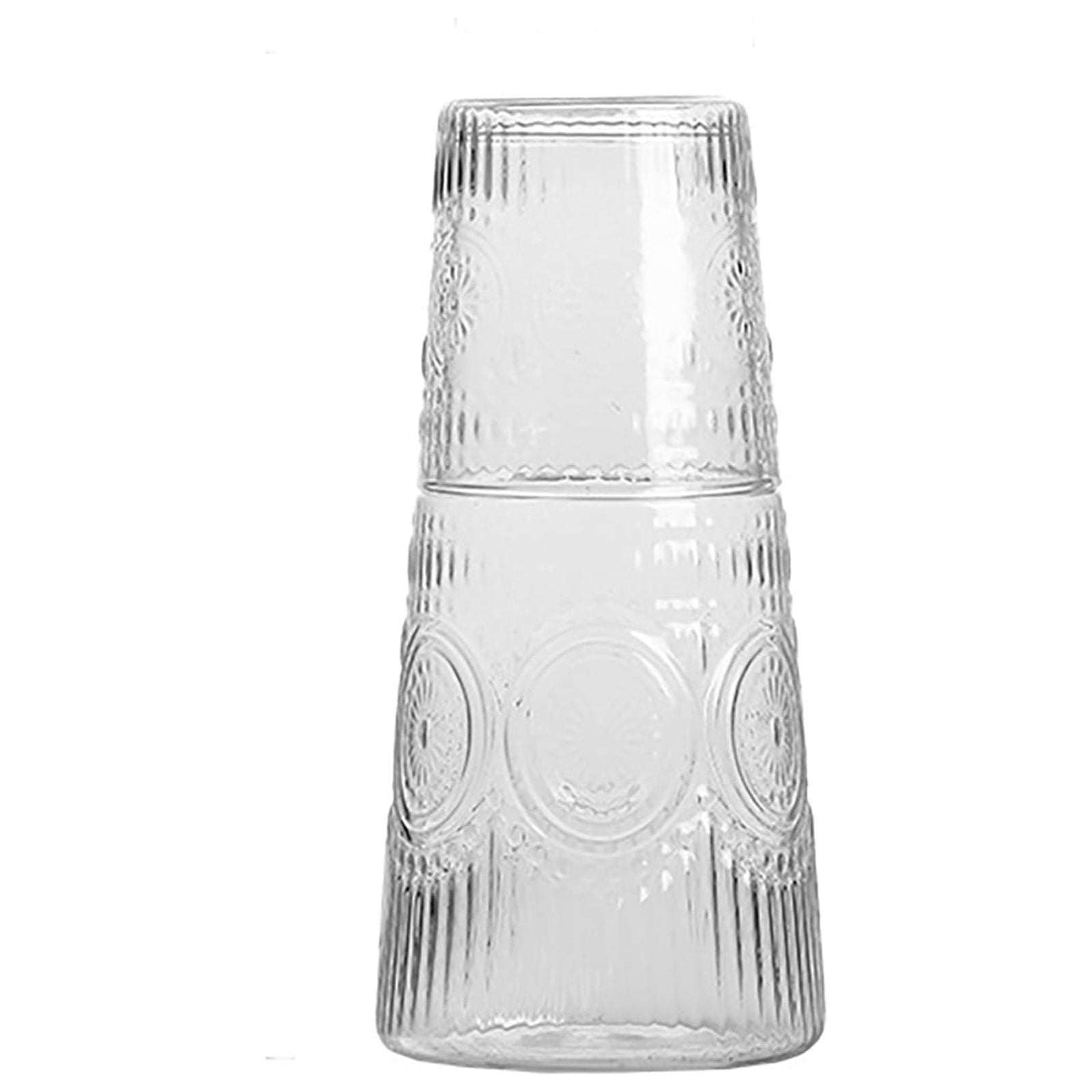 Vintage Transparent Water Cooler Bedside Jug and Glass Set Lightweight ...