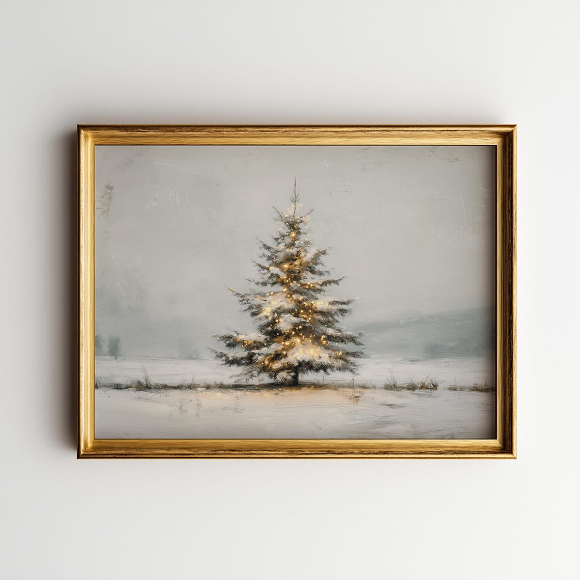 Vintage Tree Poster, Rustic Fir Tree Wall Art, Neutraldecor, Festive ...