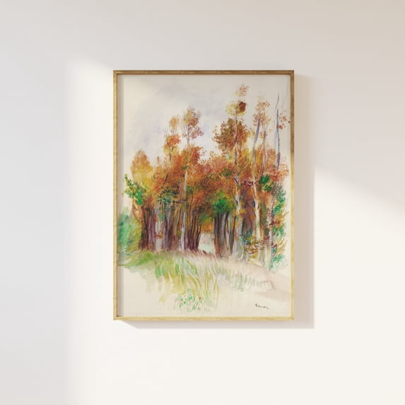 Vintage Trees Art Print Oil On Art Vintage Nature Country Period Home ...