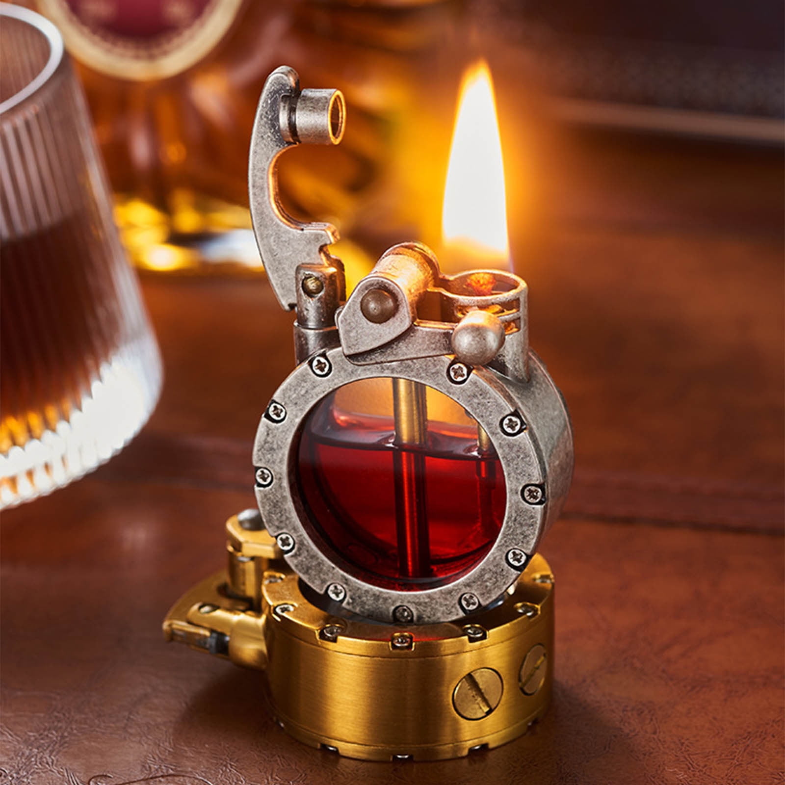 Vintage Trench Lighter Steampunk Lighter with Rocker Arm Kerosene ...