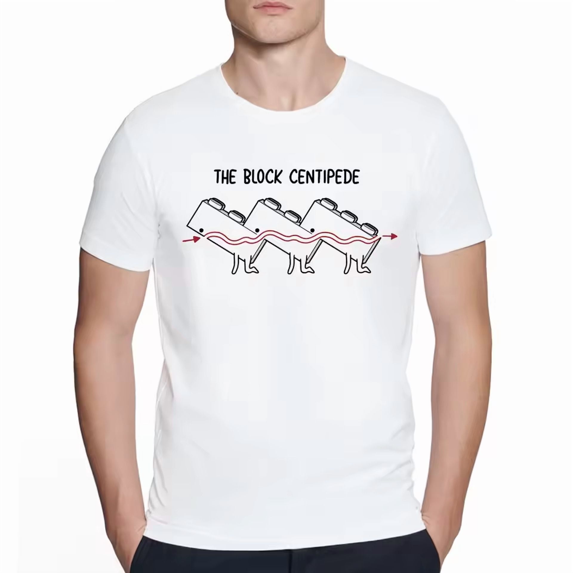 Vintage Tribute to horror classics Tshirt THE BLOCK CENTIPEDE T-shirt Men Summer Casual Hip Hop ...