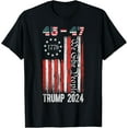 Vintage Trump 2024 45-47 US Flag We The People Vote Trump T-Shirt ...