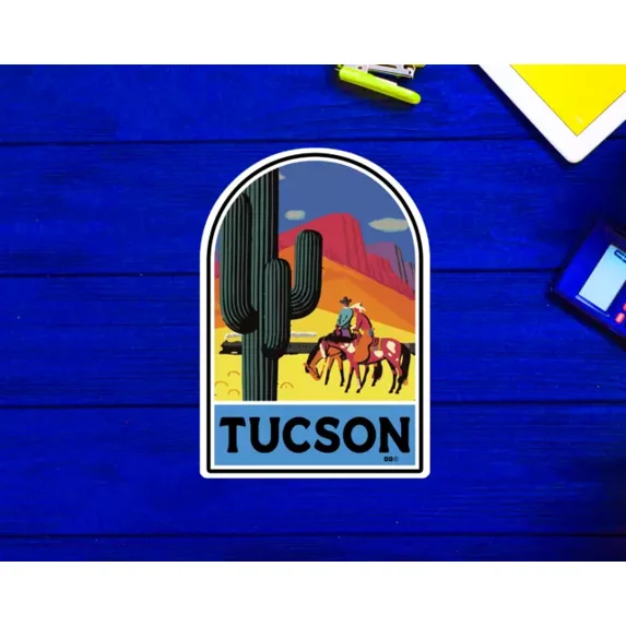 Vintage Tucson Sticker Decal Sticker Arizona Phone Decal Water Bottle ...