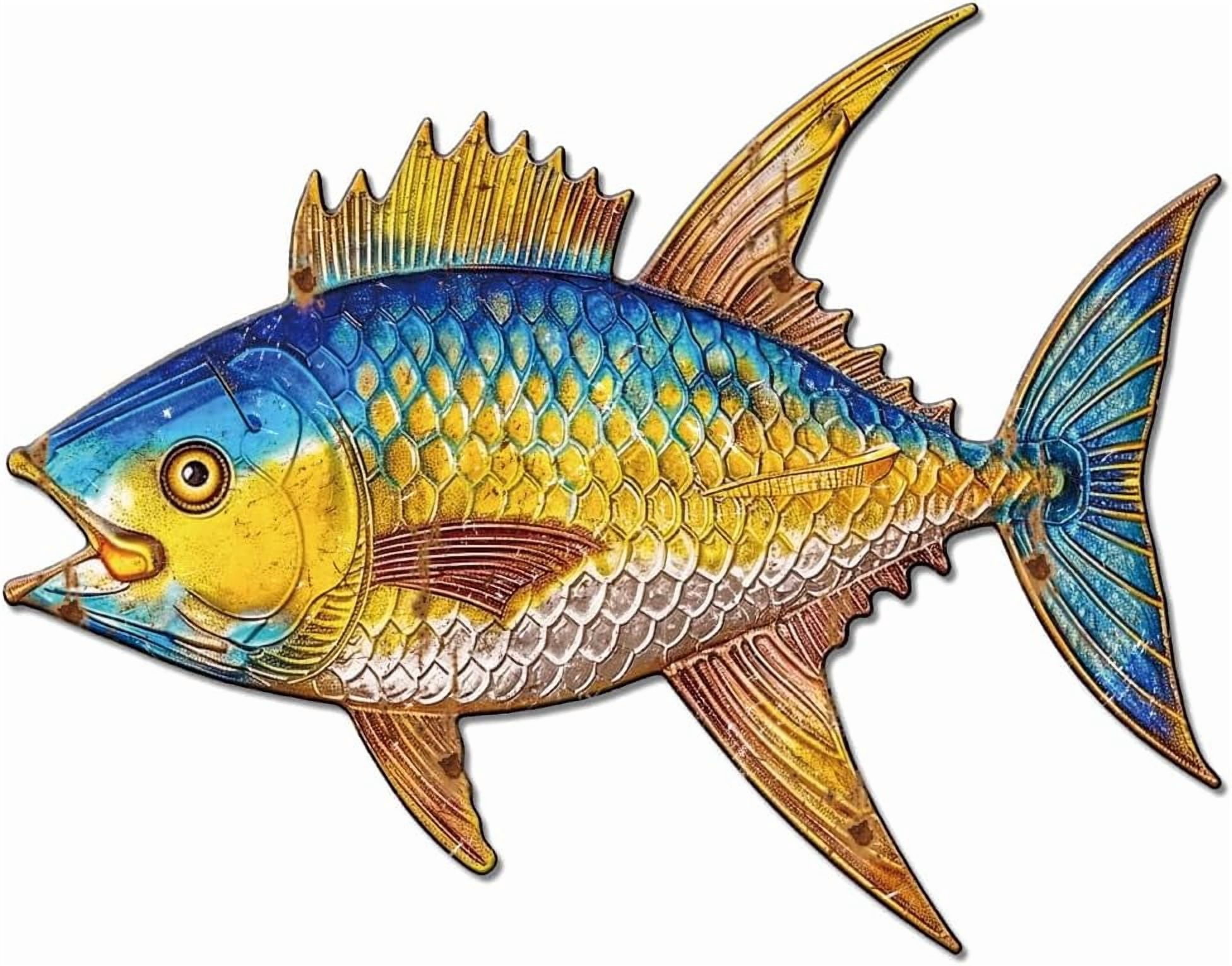 Vintage Tuna Fish Metal Tin Sign 27x21cm/10.6x8.26inch Marine Organism ...