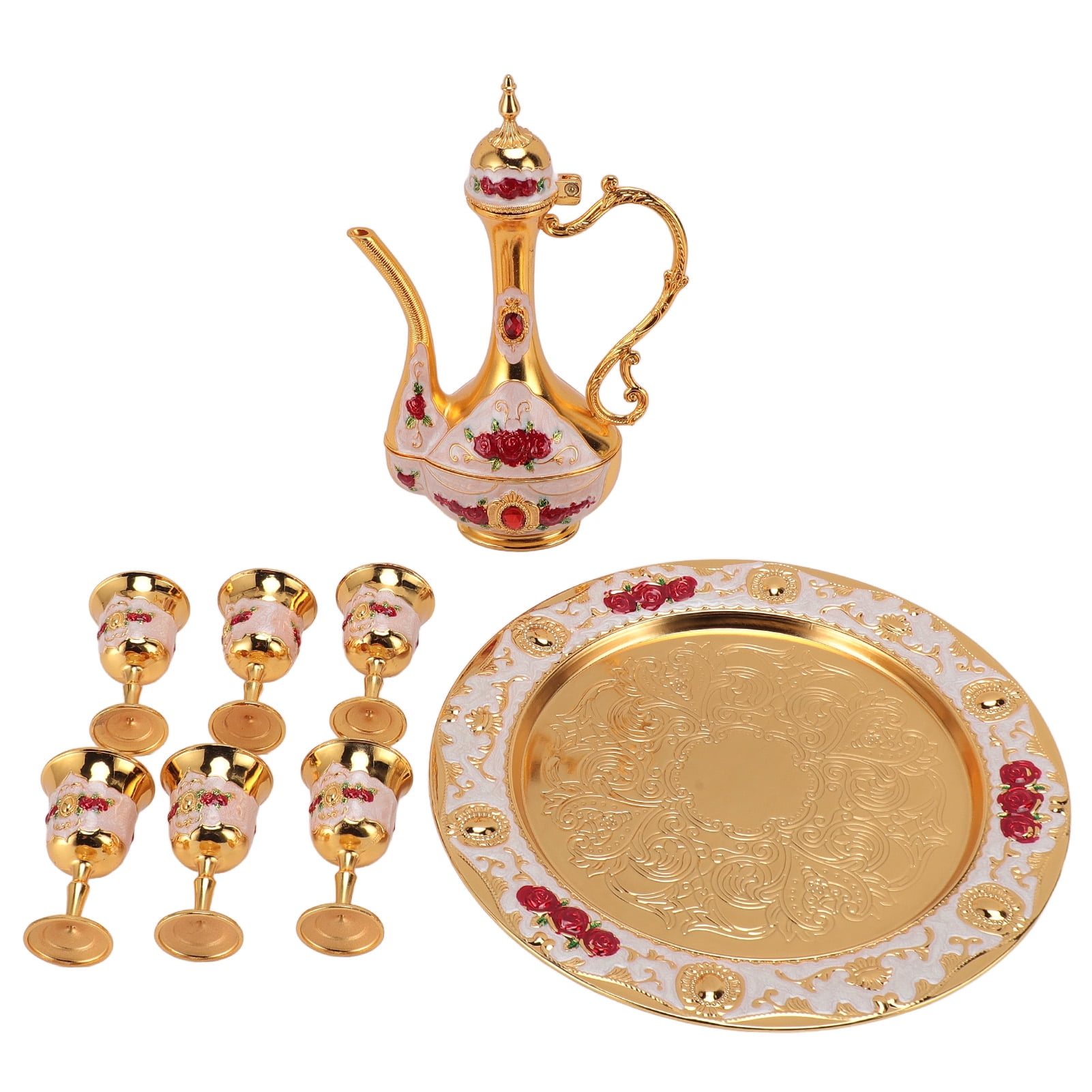 Vintage Turkish Coffee Pot Set, Elegant Zinc Alloy Construction ...