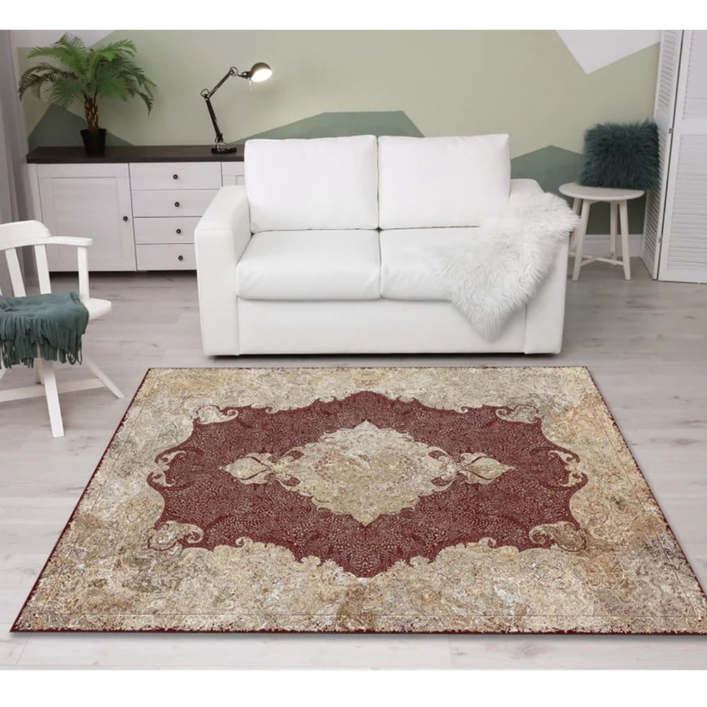 Vintage Turkish Red Blue Area Rugs Bohemian Style Carpets for Living ...