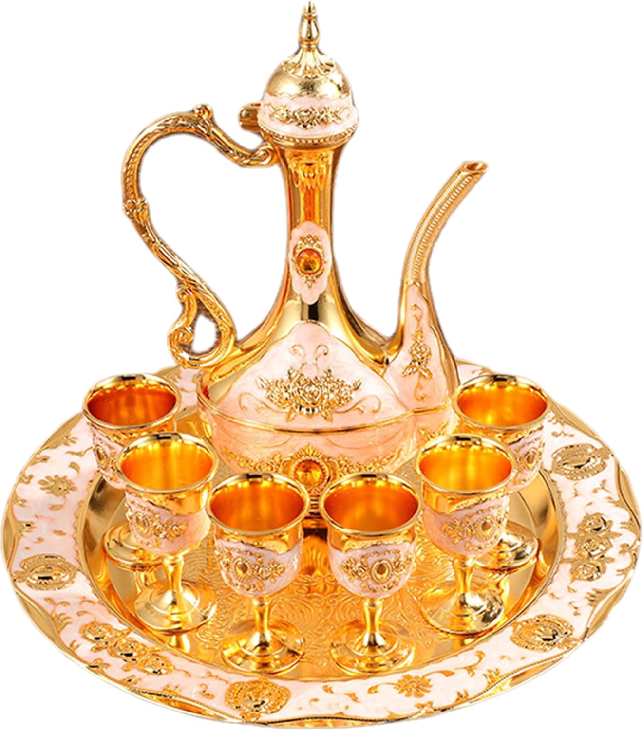 Vintage Turkish Tea Set: Exquisite Turkish Coffee Cup Set Including ...