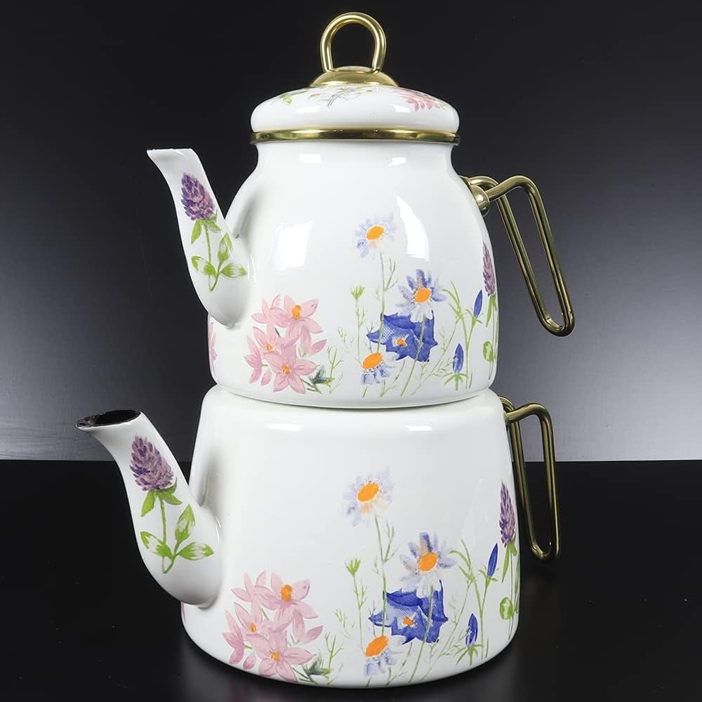 Vintage Turkish Teapot Tea Pots Kettle Set for Stove Top Decorative ...