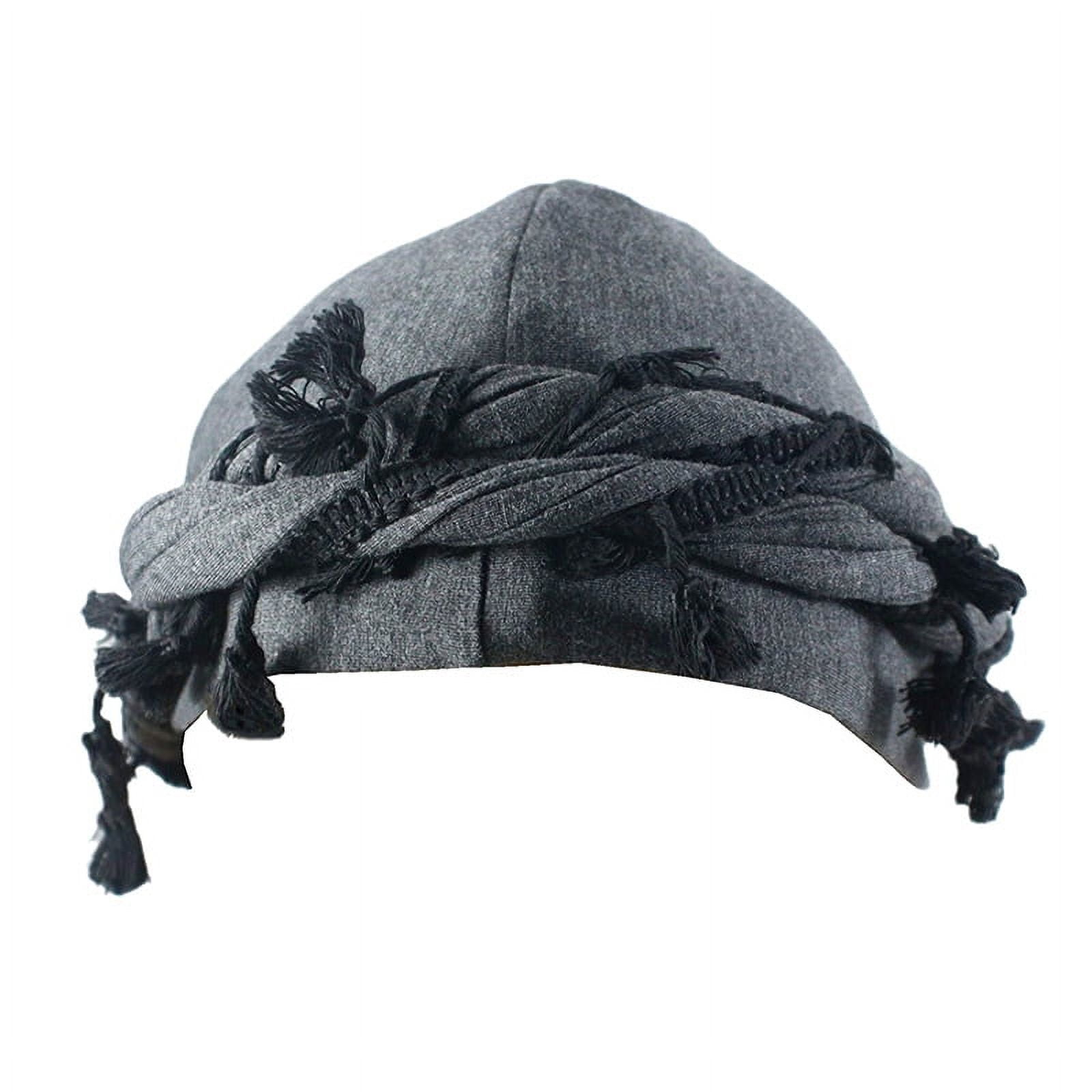 Vintage Twist Head Wraps Durag with Tassel Men's Hip Hop Pullover Hat ...