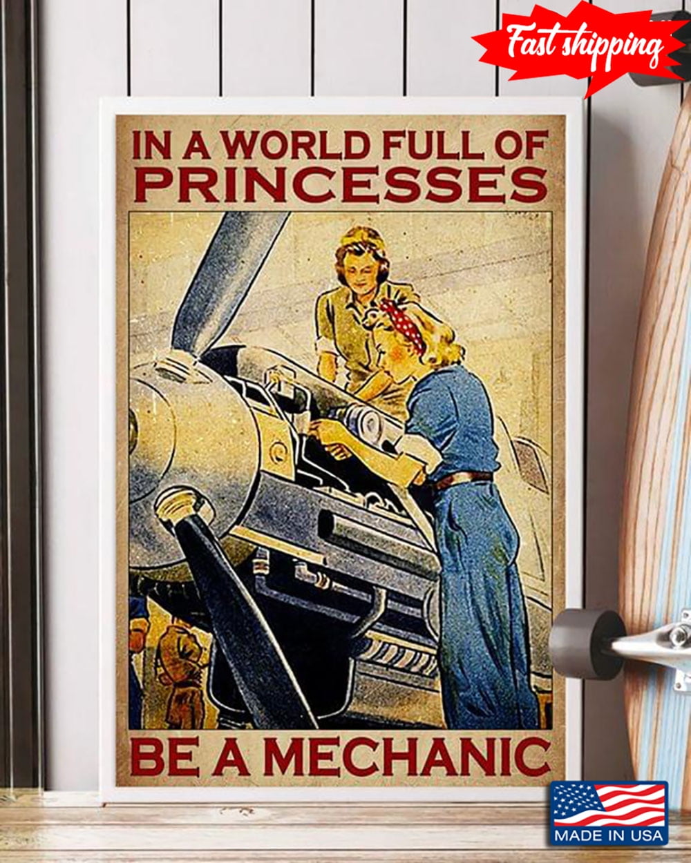 Vintage Two Female Mechanics In A World Full Of Princesses Be A ...