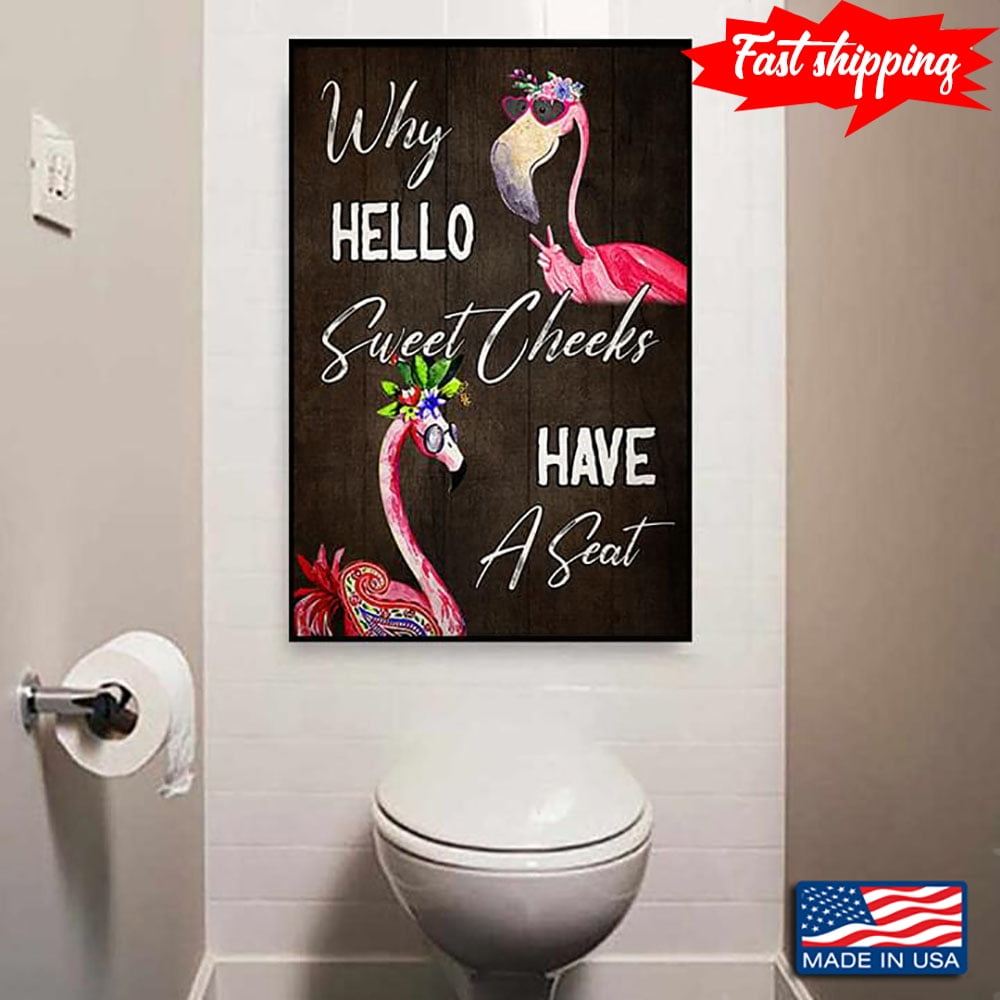 Vintage Two Flamingos Wearing Glasses & Floral Crowns Why Hello Sweet ...