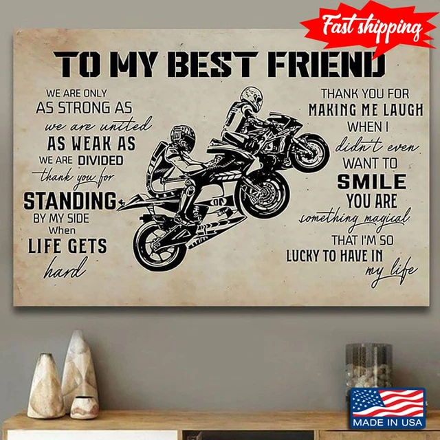 Vintage Two Motorcycle Racers Racing To My Best Friend We Are Only As ...