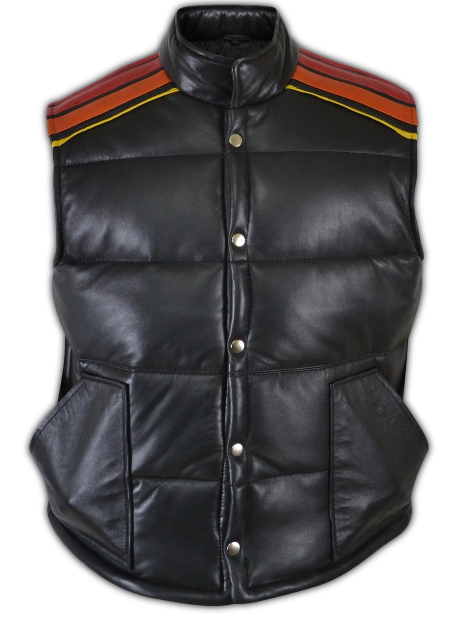 Vintage Tyler Durden Fight Club Simpson Puffer Leather Vest - Walmart.com