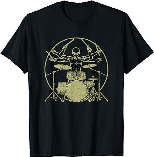 Vintage UFO Alien Drummer T-Shirt - Walmart.com