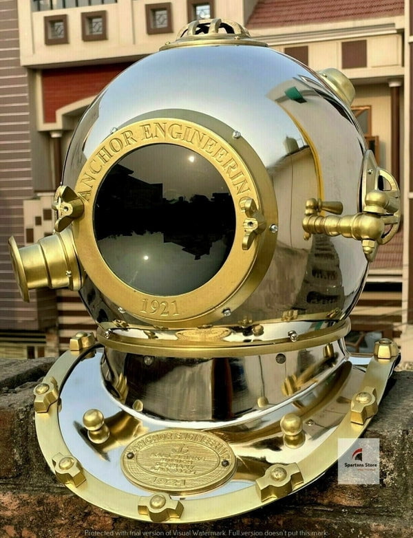 Vintage US Navy Mark Diving Helmet - Deep Sea Diver's Helmet Replica ...