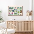 Vintage US Stamp Wall Art Print, Botanical Conservation Postage Collage ...