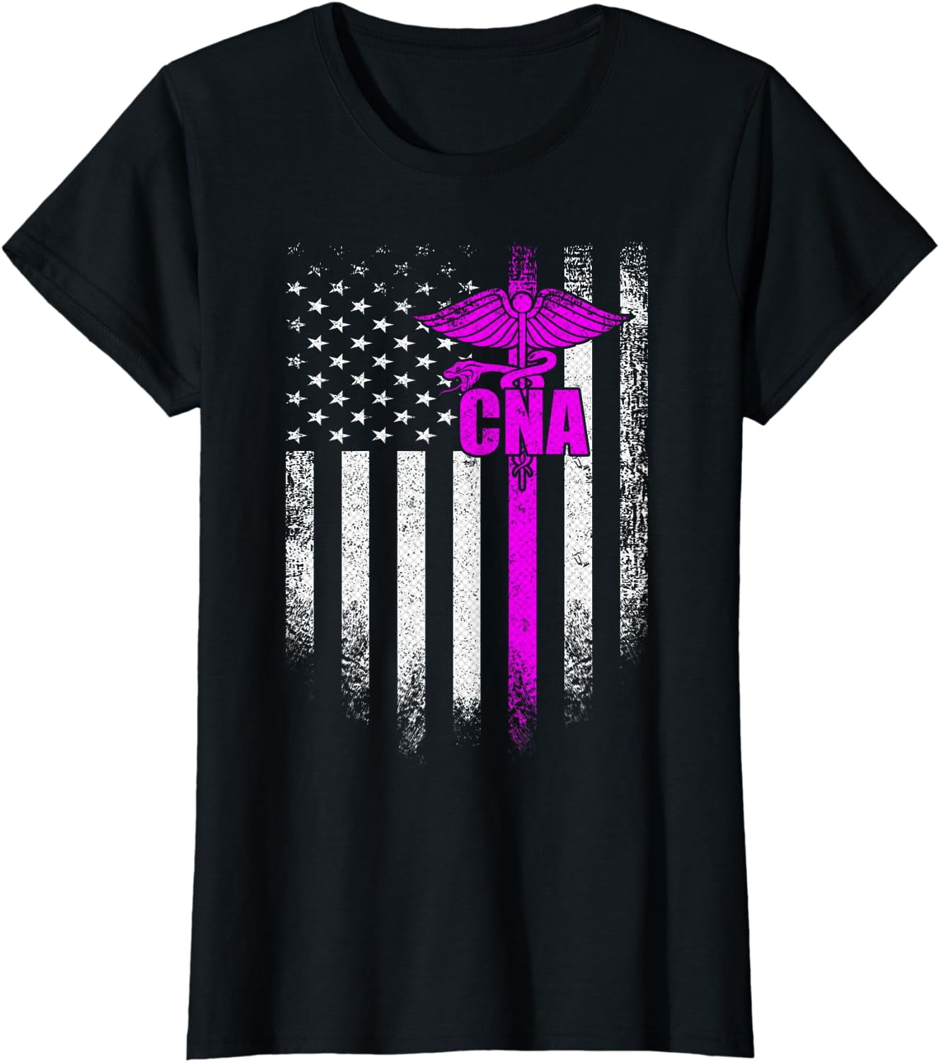 Vintage USA CNA Certified Nurse Assistant American Flag Gift T-Shirt - Walmart.com