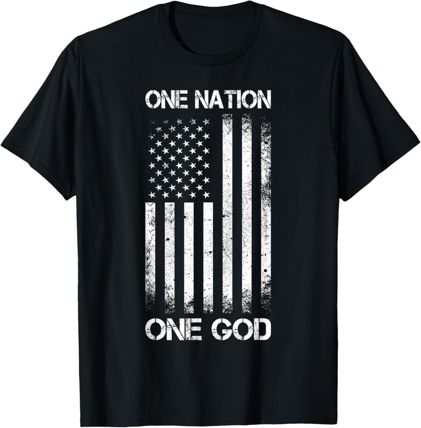 Vintage USA Flag One Nation One God T-Shirt - Walmart.com