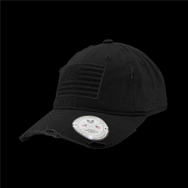 Vintage USA Flag Patch Cap, Black - Walmart.com