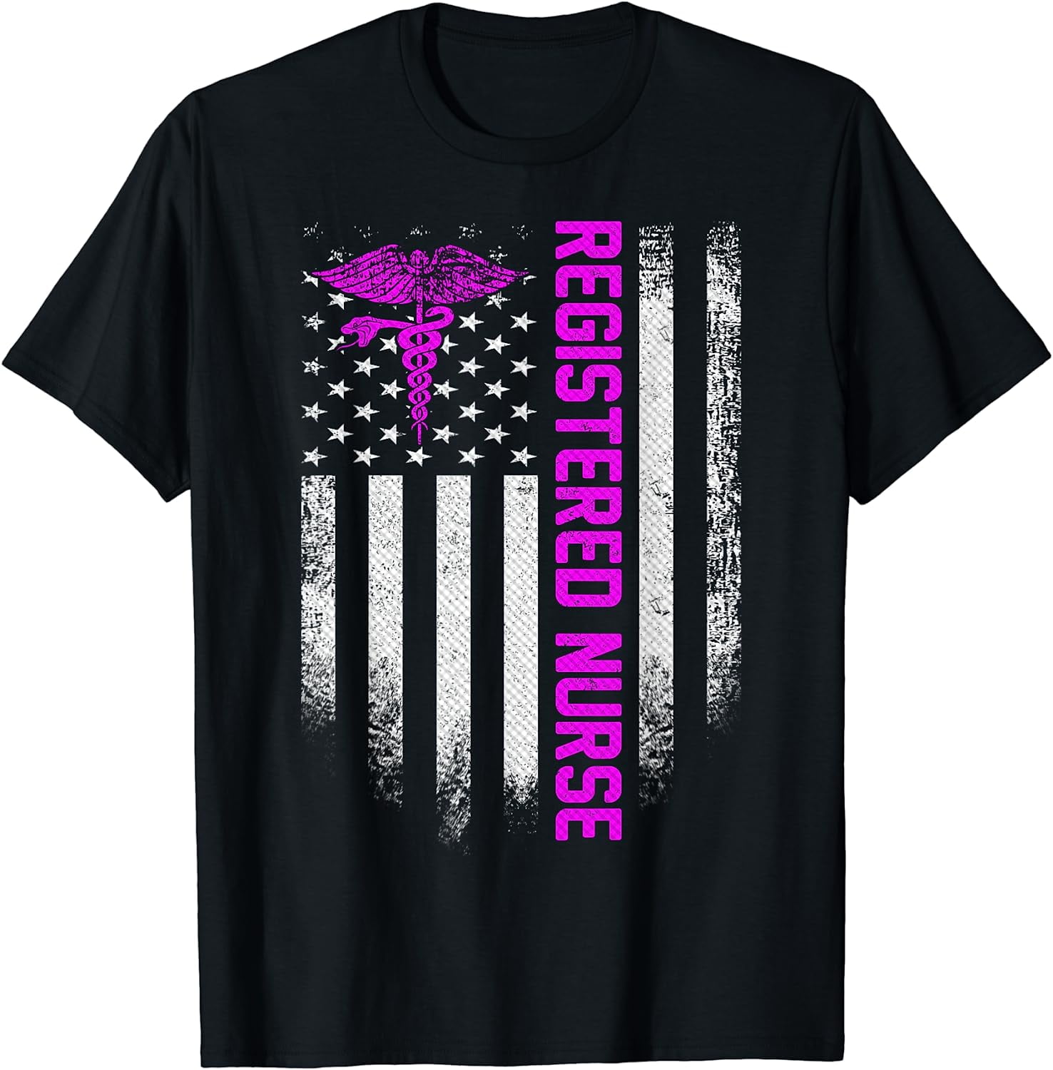 Vintage USA RN Registered Nurse American Flag Patriotic Gift T-Shirt ...