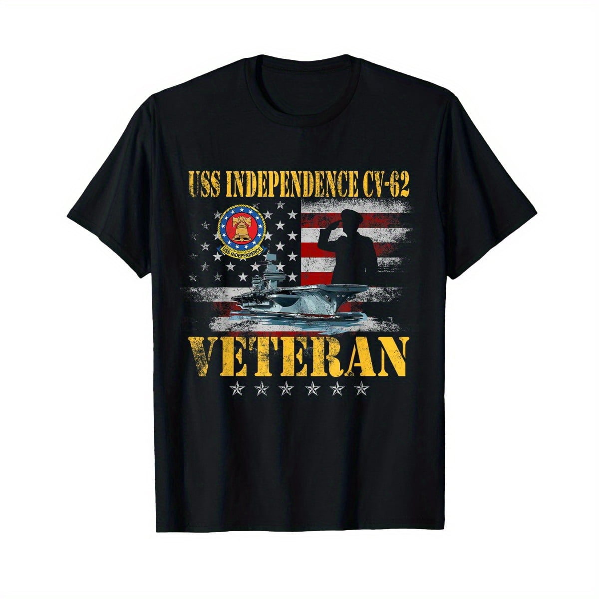 Vintage USS Independence CV-62 Aircraft Carrier Flag Veteran T-Shirt ...