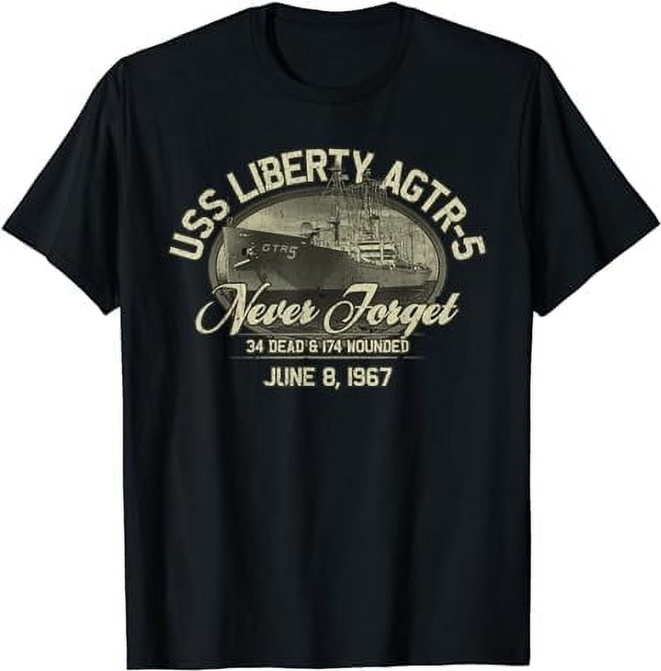 Vintage USS Liberty AGTR-5 1967 Military Gift Ship Funny Tee T-Shirt ...