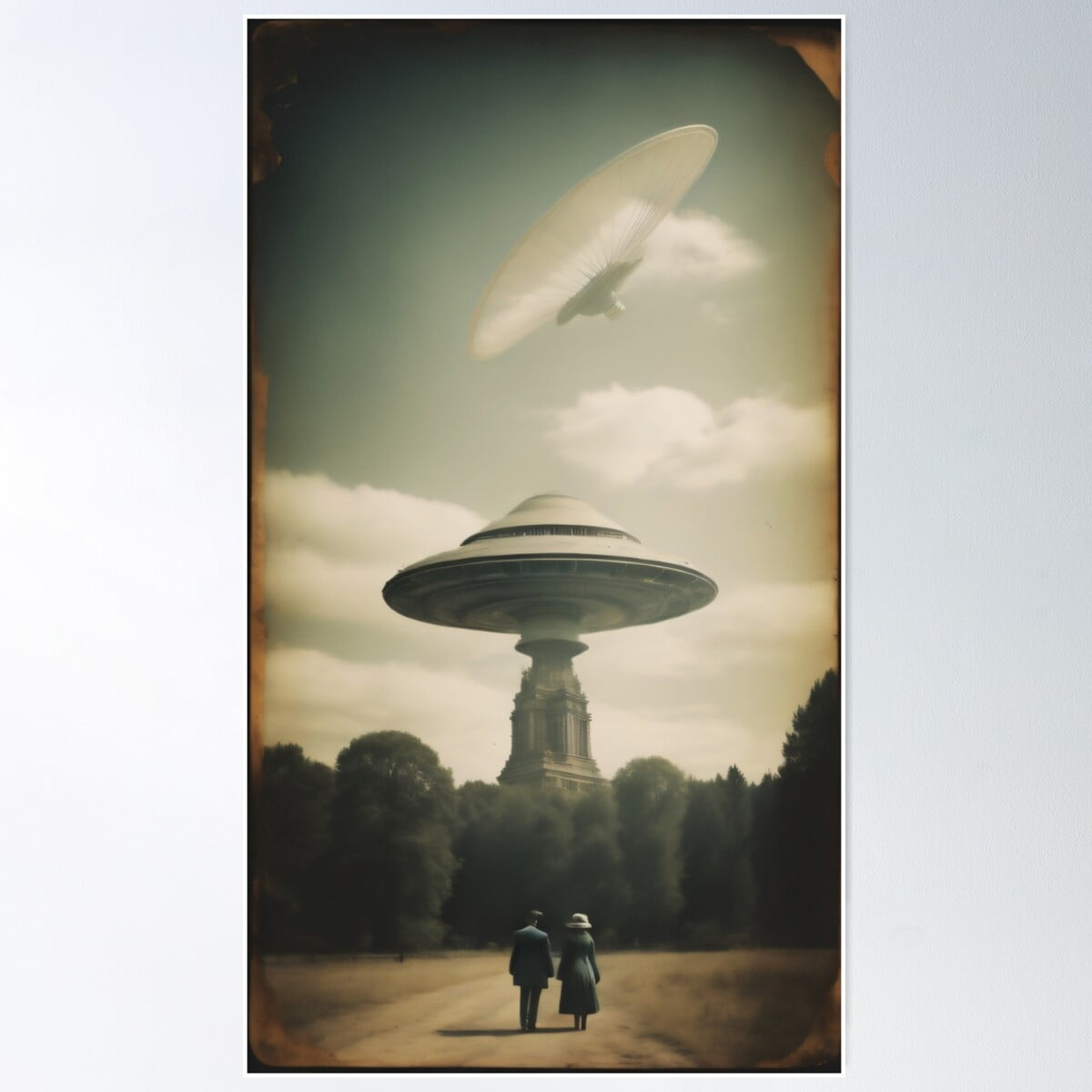 Vintage Ufo Poster Wall Art, Modern Wall Decor For Living Room Bedroom ...
