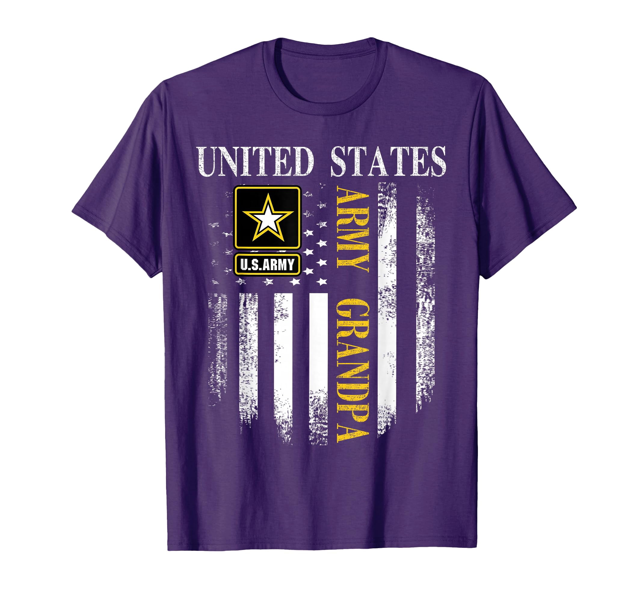 Vintage United States Army Grandpa T-Shirt with American Flag Design ...