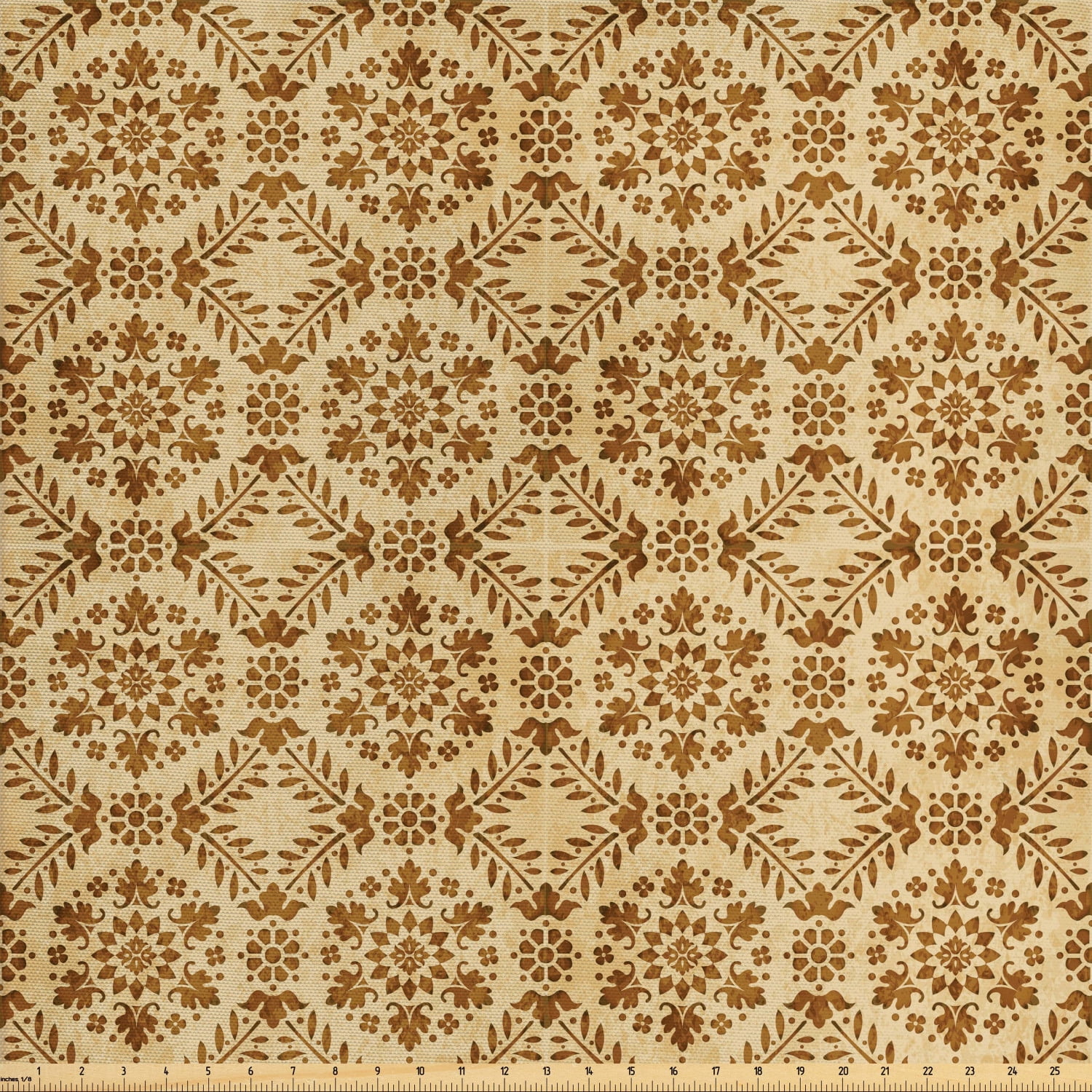 Ambesonne Vintage Fabric by the Yard Upholstery, Nostalgic Vine Leaf ...