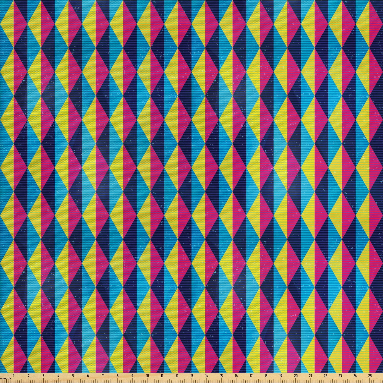 Ambesonne Vintage Fabric by the Yard Upholstery, Sixties Triangle ...