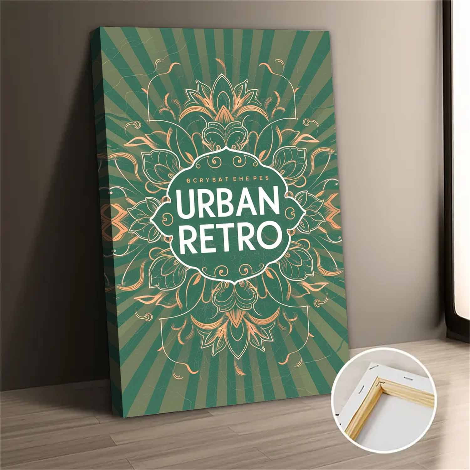 Vintage Urban Retro Canvas Wall Art Print For Bedroom Living Room ...
