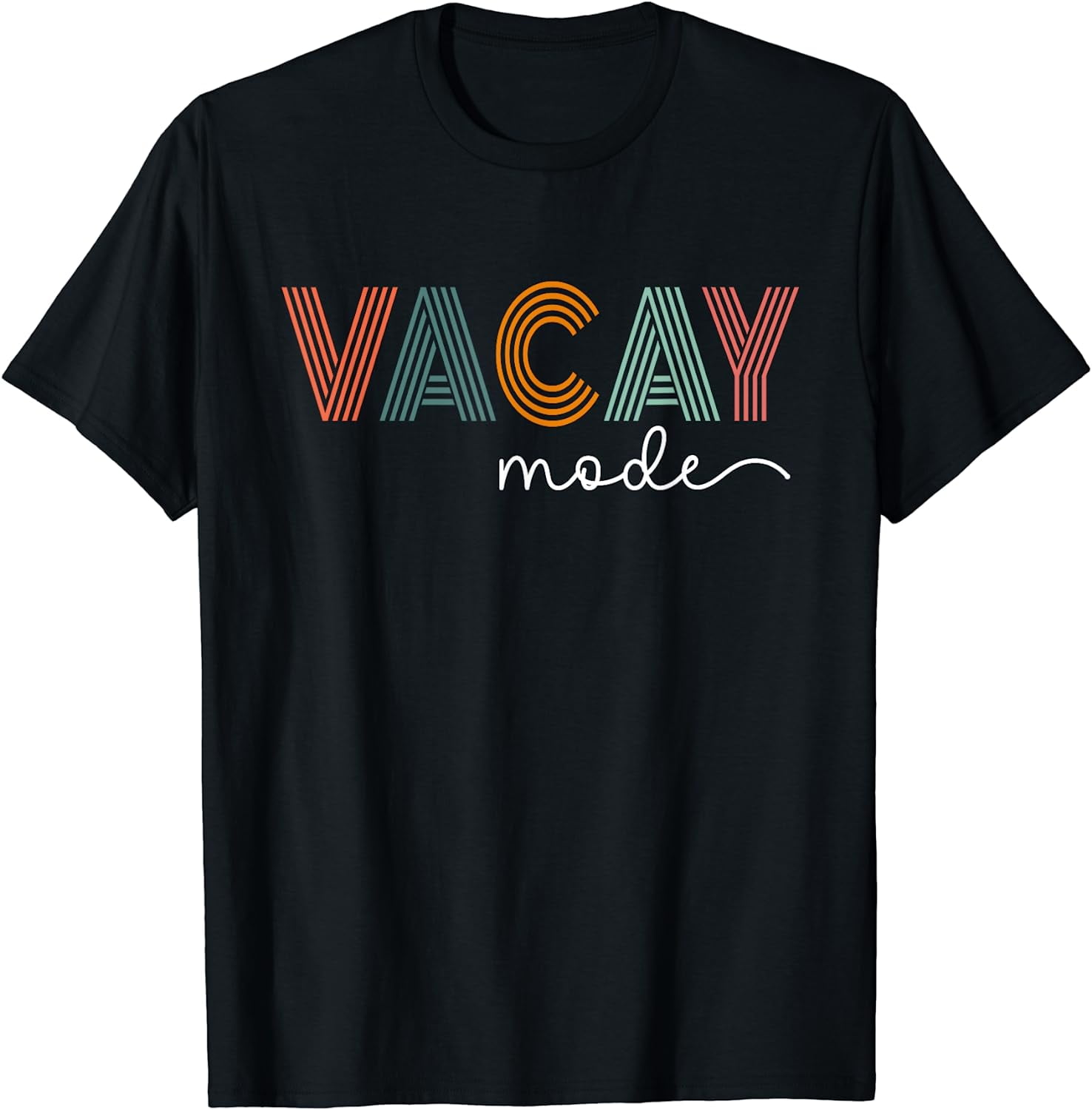 Vintage Vacay Mode For Camping Family Vacations in 03 T-Shirt Black ...