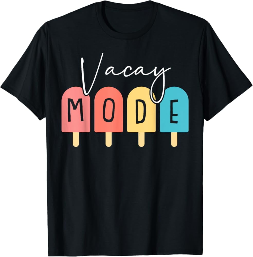 Vintage Vacay Mode Summer Family Vacation Beach Cruise T-Shirt ...