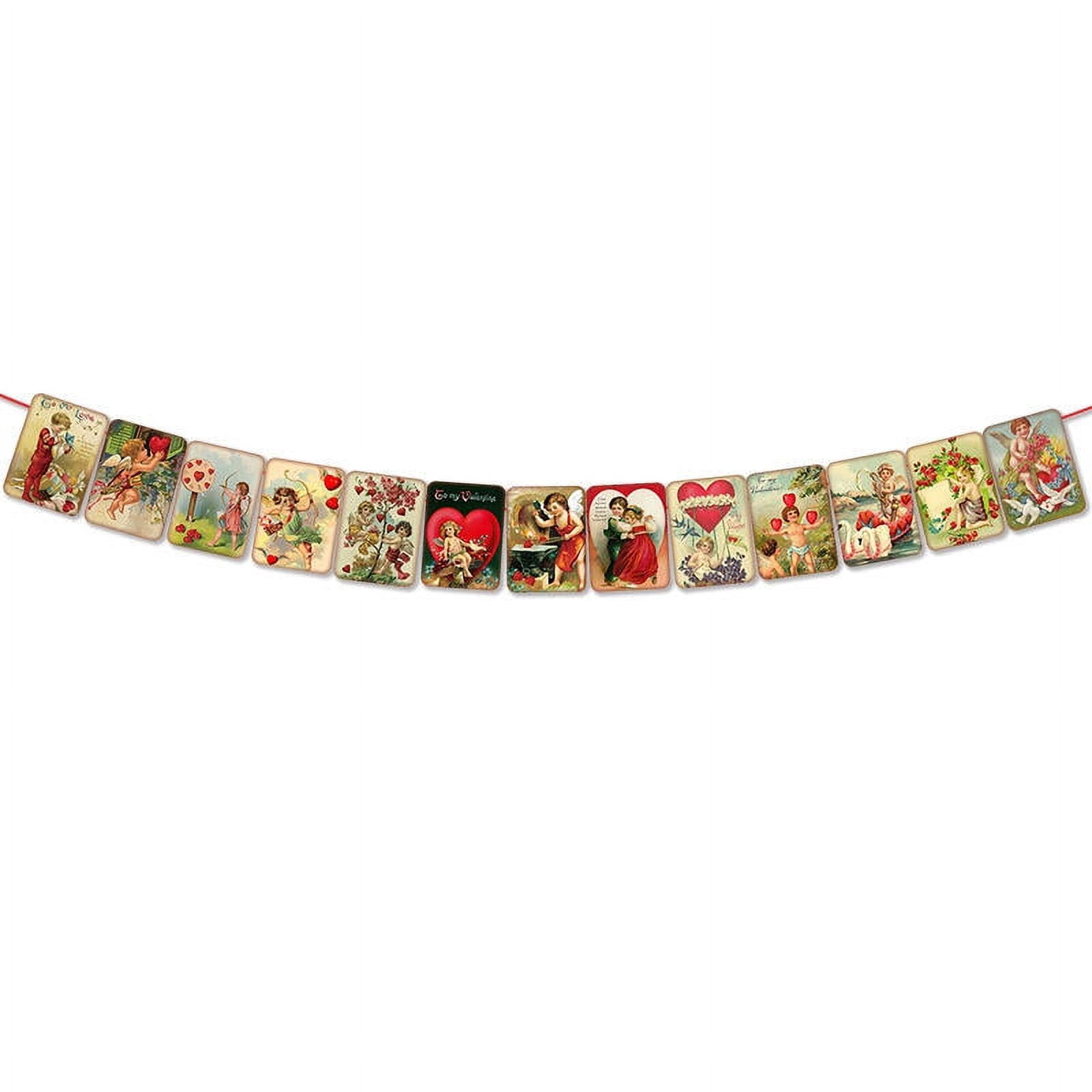 Vintage Valentine's Day Decorations Retro Banner Hanging Valentine ...