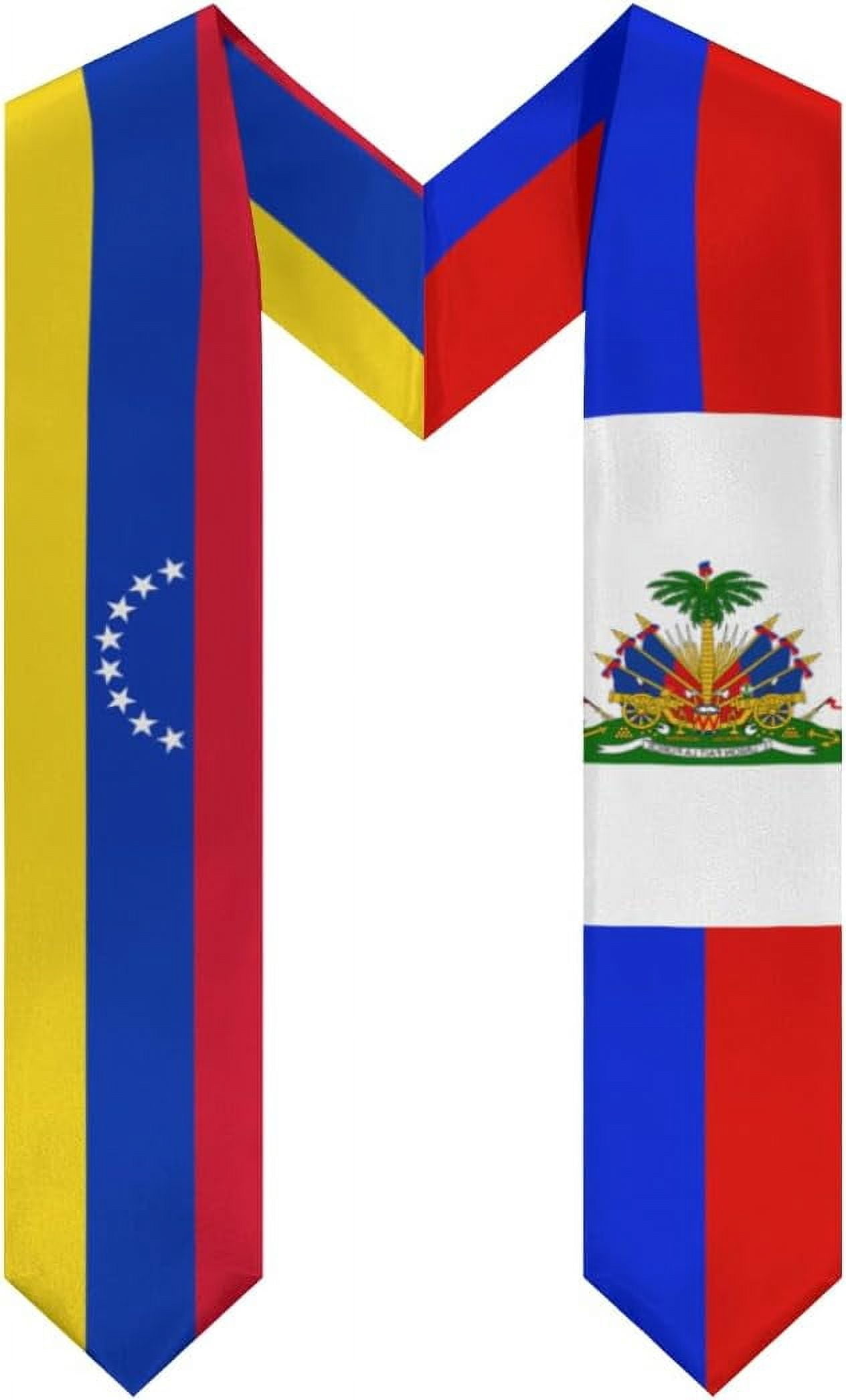 Vintage Venezuela Venezuelans Haitian Flag Graduation Shawl Stole Sash ...